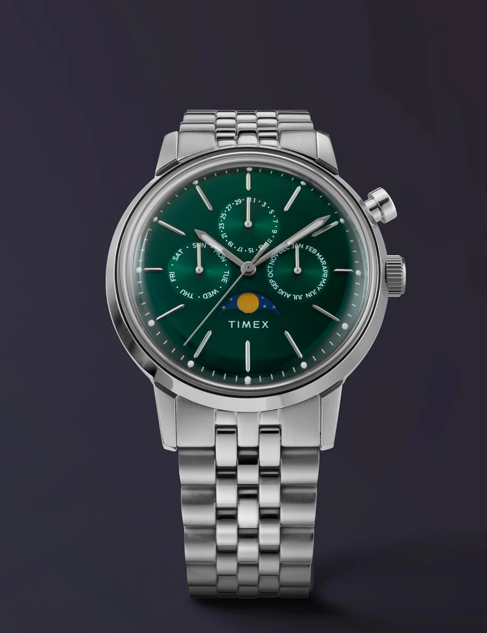 TIMEX MARLIN® MOON PHASE MULTIFUNCTION 40MM TW2Y09900 – CHEZ MAMAN