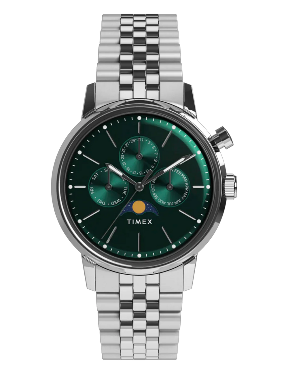 TIMEX MARLIN® MOON PHASE MULTIFUNCTION 40MM TW2Y09900 – CHEZ MAMAN